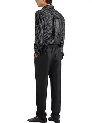Dolce & Gabbana Polka Dot-print Martini Twill Shirt - Black
