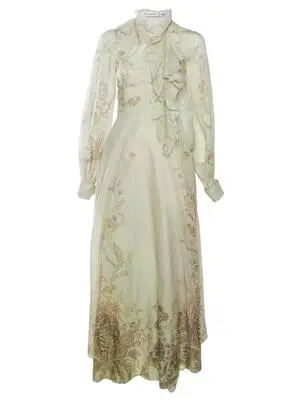 Dior Ruffled Maxi Dress - Neutrals