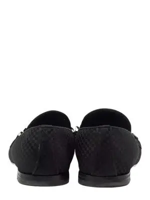 LOUIS VUITTON Damier Chain Detail Loafers - Black