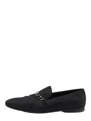 LOUIS VUITTON Damier Chain Detail Loafers - Black