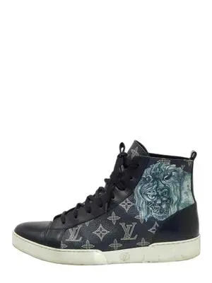 LOUIS VUITTON Chapman Brothers Savane Monogram High-top Sneakers - Blue