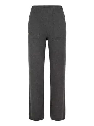 MOORER Callie Knitted Track Pants - Grey