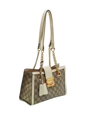 Gucci Padlock Gg Supreme Shoulder Bag - Neutrals