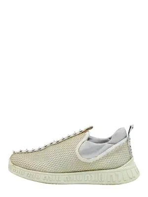 Miu Miu Miu Miu Embellished Low Top Sneakers Neutrals