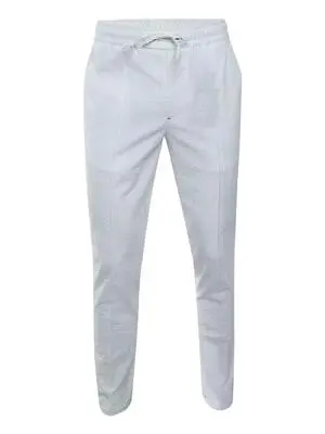 Isaia Seersucker Tapered Trousers - White