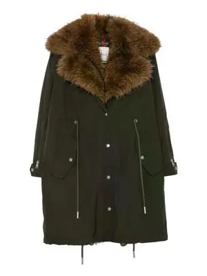 Moncler Halicte Long Down Parka - Green