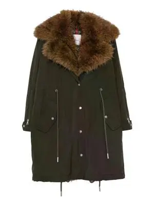 Moncler Halicte Long Down Parka - Green