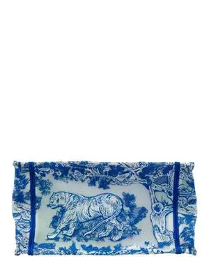 Dior Toile De Jouy Sauvage Book Tote Bag - Blue