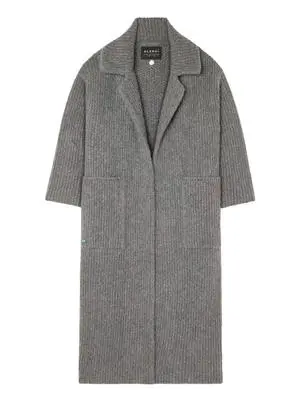 Alanui Rib-stitch Belted Coat - Grey