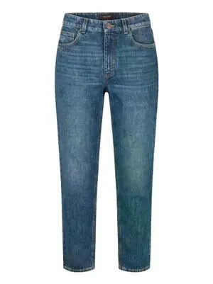 MOORER Faded Effect Denim Jeans - Blue