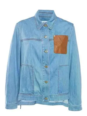 LOEWE Loewe Denim Anagram Patch Button-Up Jacket