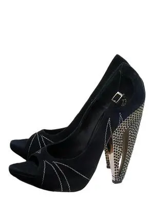 Dior Peep-toe Heeled Pumps - Black