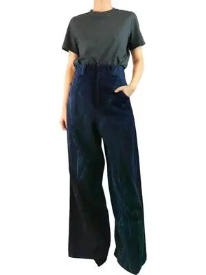 RAEY Raey High-Rise Acid-Wash Palazzo Pants