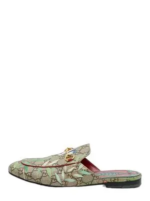 Gucci Gucci Princetown Flat Mules With Horsebit Detail Neutrals