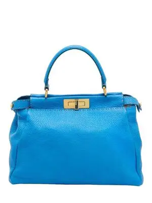 Fendi Medium Peekaboo Selleria Tote Bag - Blue