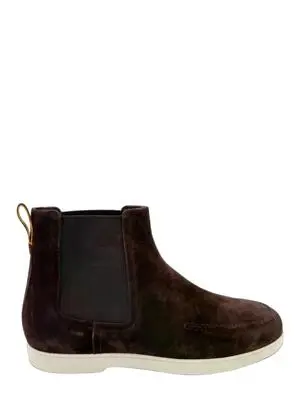 MOORER Suede Finish Chelsea Boots - Brown