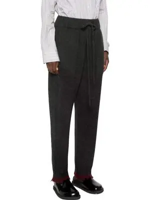 UMA WANG Drawstring Tapered Trousers - Grey