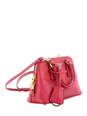 Prada Saffiano Leather Mini Crossbody Bag - Pink