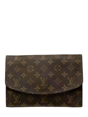 LOUIS VUITTON 1991 Monogram Pochette Rabat 23 Clutch Bag - Brown