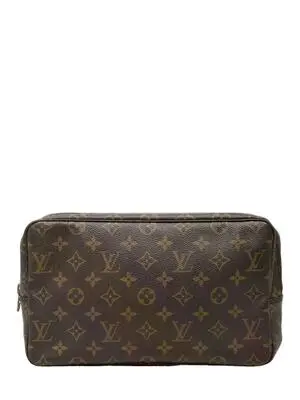 LOUIS VUITTON 1986 Monogram Trousse Toilette 28 Clutch Bag - Brown