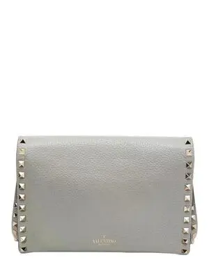 Valentino Garavani Rockstud Flip-lock Crossbody Bag - Grey