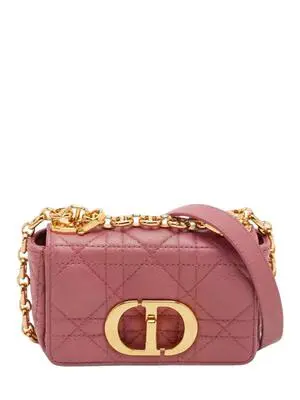 Dior Caro Cannage Mini Crossbody Bag - Pink