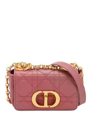 Dior Caro Cannage Mini Crossbody Bag - Pink