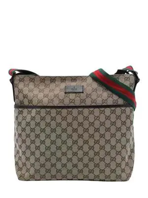 Gucci Gg Canvas Web Crossbody Bag - Neutrals