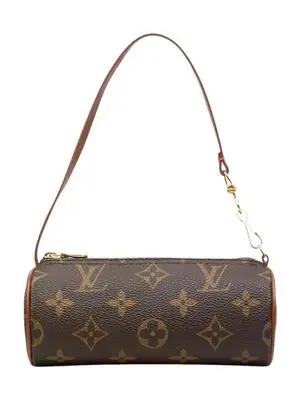 LOUIS VUITTON Monogram Papillon Pochette Handbag - Brown