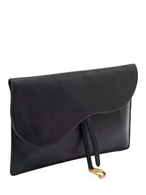 Dior Christian Dior 2023 Medium Saddle Clutch Bag Black
