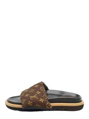 LOUIS VUITTON Monogram Pillow Slide Sandals - Brown