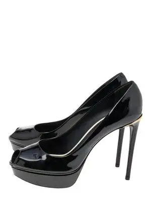 LOUIS VUITTON Peep-toe Platform Stiletto Pumps - Black