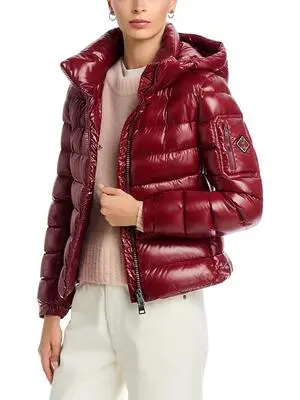 Herno Quilted Down Puffer Jacket With Hood - Bordeaux