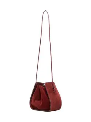 FORTE_FORTE Drawstring Bucket Bag - Red