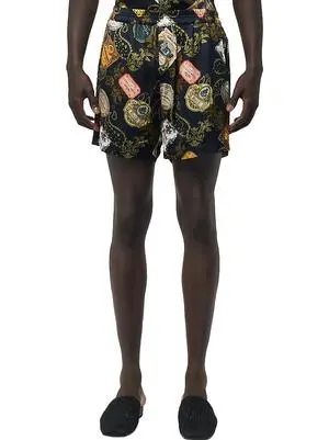 R H U D E 5.11 Bandana Shorts - Black/multi