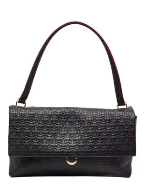 Carolina Herrera Camelot Monogram Embossed Tote Bag - Black