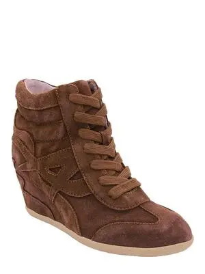 Ash Boradia Lace Up Wedge Sneakers - Chestnut