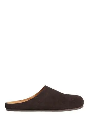 Sandro Split Suede Mules - Chocolate