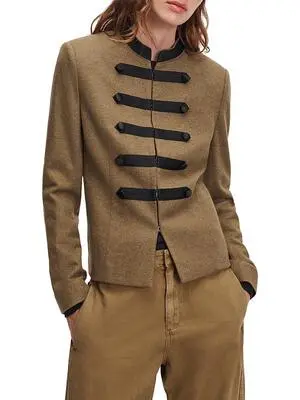 Rag & Bone Mercer Regalia Wool Long Sleeve Blazer - Army