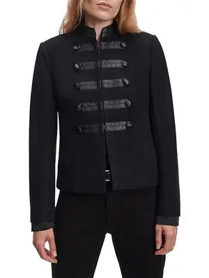 Rag & Bone Mercer Regalia Wool Long Sleeve Blazer - Black
