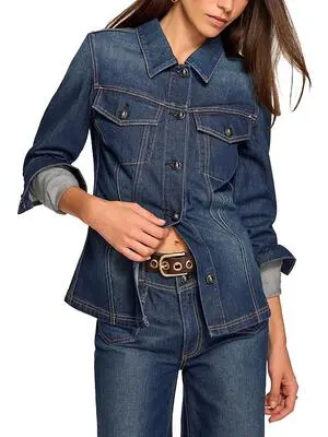 Ramy Brook Dani Denim Jacket - Dark Fade