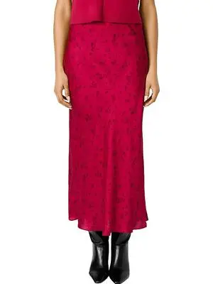 French Connection Oona Satin Maxi Skirt - Rose Boudoir