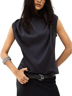 Ba&sh Hoda Draped Top - Ink