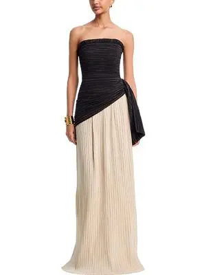 Simkhai Laia Strapless Maxi Dress - Black Multi