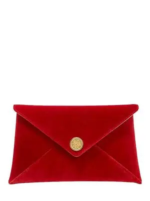 ALTUZARRA Altuzarra Velvet Envelope Clutch With Gold Tone Clasp