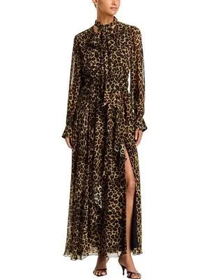 TOCCIN Toccin Jane Tie Neck Printed Maxi Dress