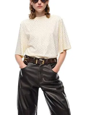 Pinko Niamey Jersey Tee With Embellishments - H