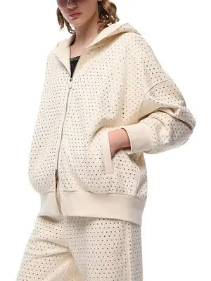 Pinko Embellished Cotton Hoodie - C