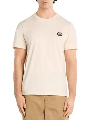Moncler Cotton Short Sleeve Logo Tee - Ivory