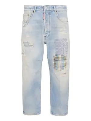 Dsquared2 Patched Loose Fit Jeans - Blue